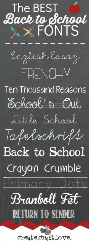 The BEST Back to School Fonts