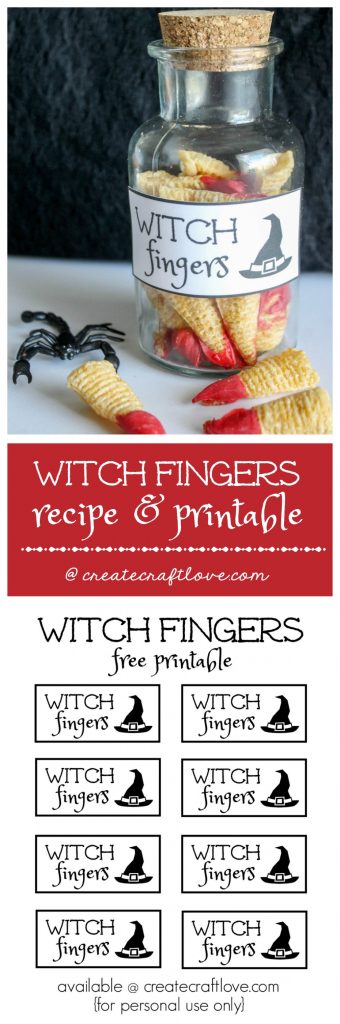 Witch Fingers | Free Halloween Printable and Recipe