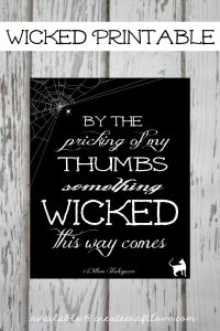 Wicked Printable | Free Printable File for Halloween