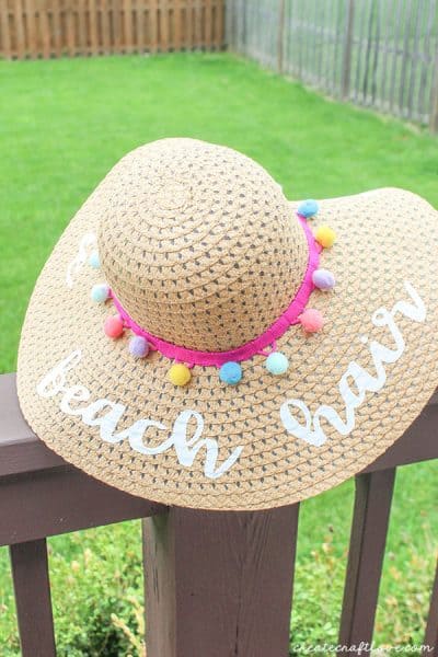 DIY Beach Hat with Iron On Vinyl - Create Craft Love