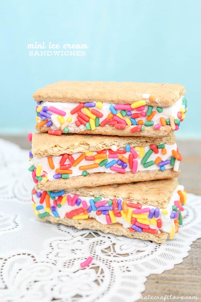 Mini Ice Cream Sandwiches | Easy Recipe - Create Craft Love
