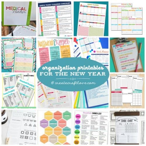 Organization Printables for the New Year - Create Craft Love