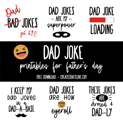 Dad Joke Printables for Father's Day - Create Craft Love
