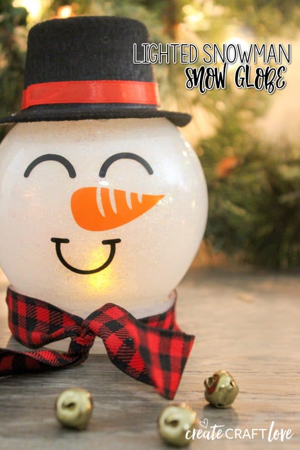 Lighted Snowman Snow Globe - Create Craft Love