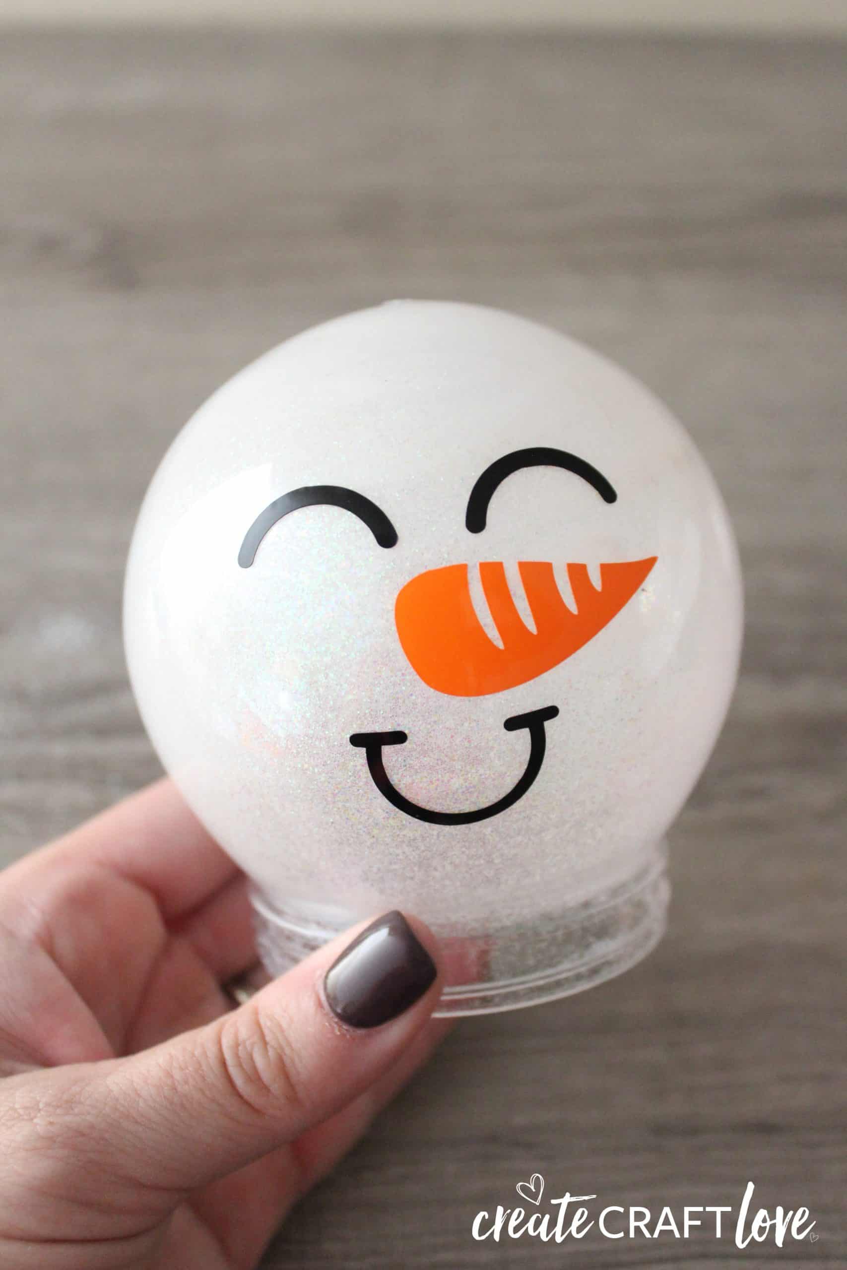 Lighted Snowman Snow Globe - Create Craft Love