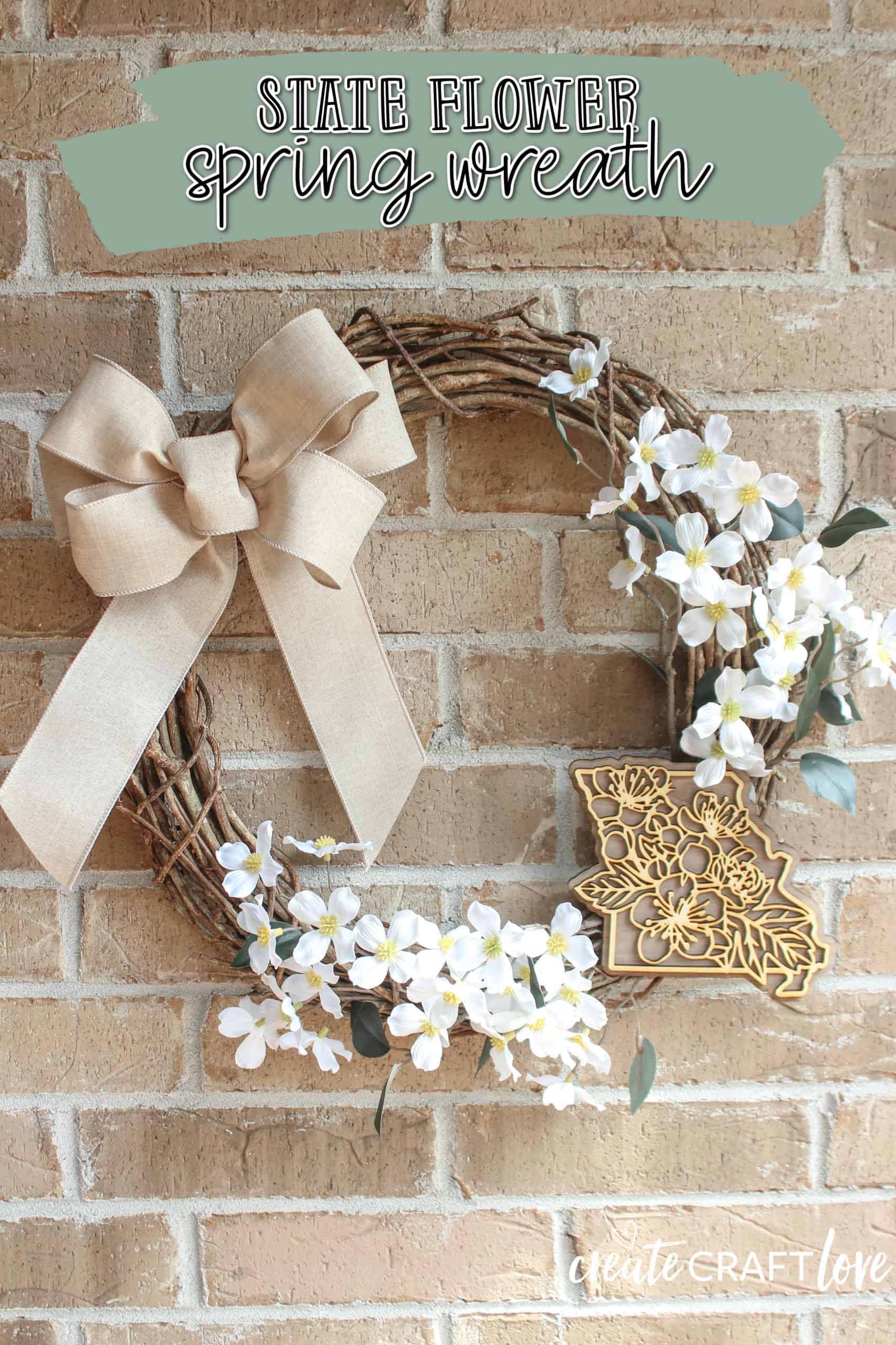 State Flower Spring Wreath with xTool - Create Craft Love